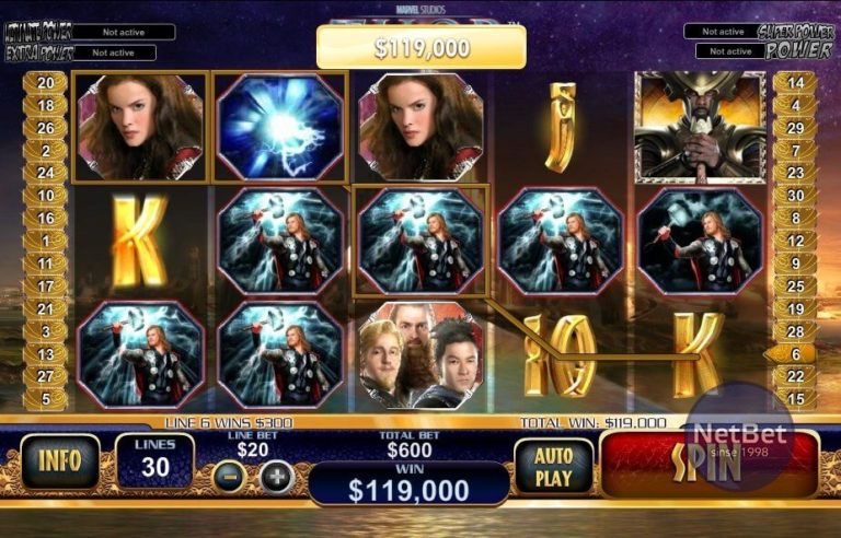 Thor The Mighty Avenger Slots Review | Marvel Slots By Playtech